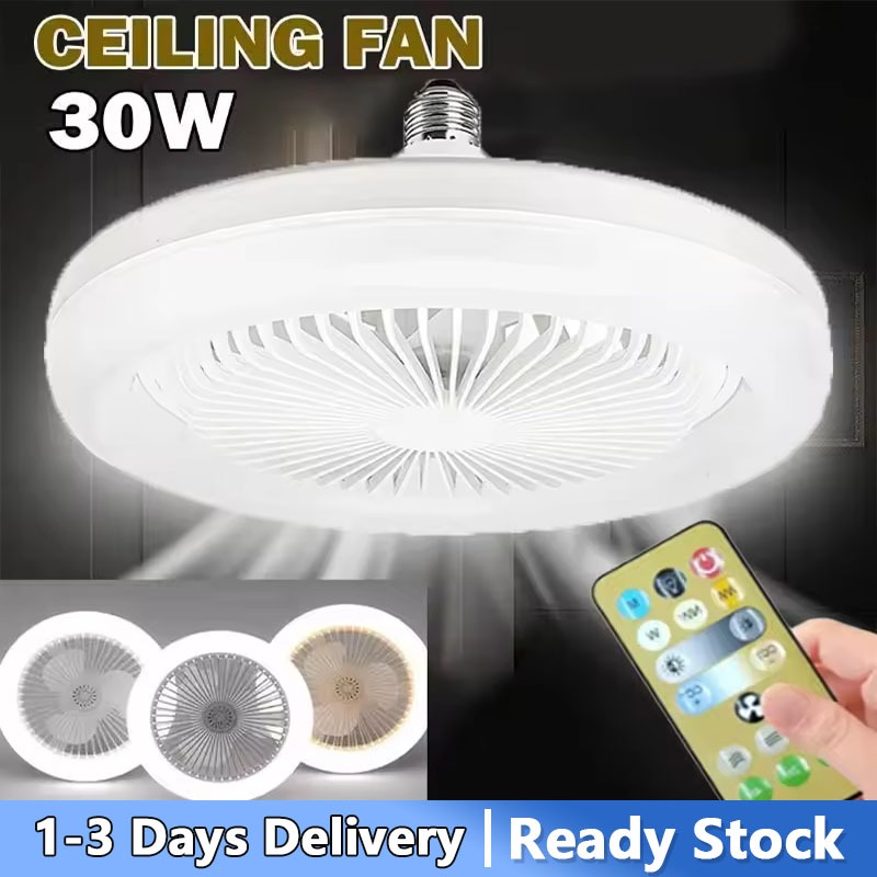 【3 Color】Smart 3-in-1 Ceiling Fan with Light Ceiling Fan Light LED Lamp ...