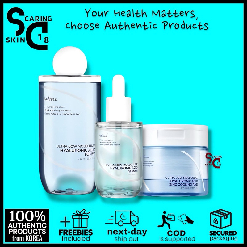 Isntree Ultra-Low Molecular Hyaluronic Acid Toner | Serum | Zinc ...