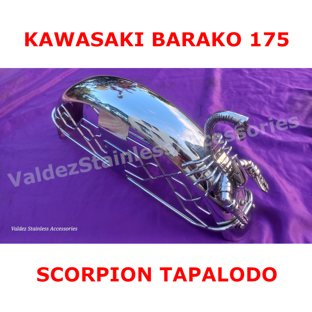 SCORPION Barako 175 FRONT FENDER , Tapalodo Harap Stainless for Barako ...