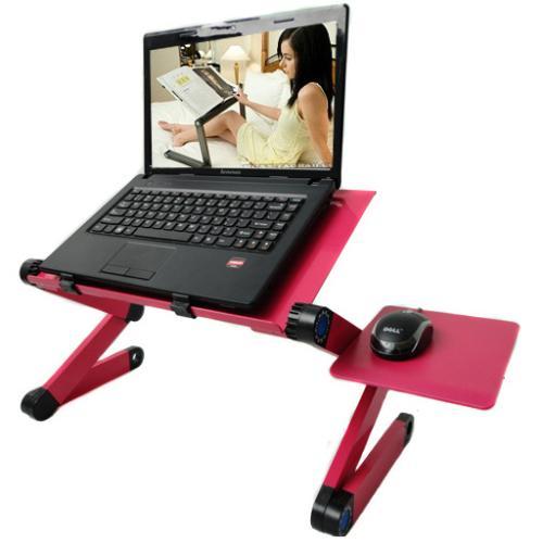 Aluminum Bed foldable folding height adjustable laptop notebook table desk stand bracket sofa ...
