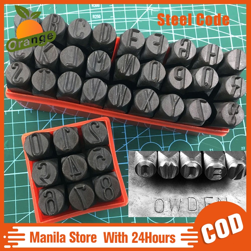 6mm/8mm Steel Code Stamp Set For Gold Silver Crafting Metal Letter ...