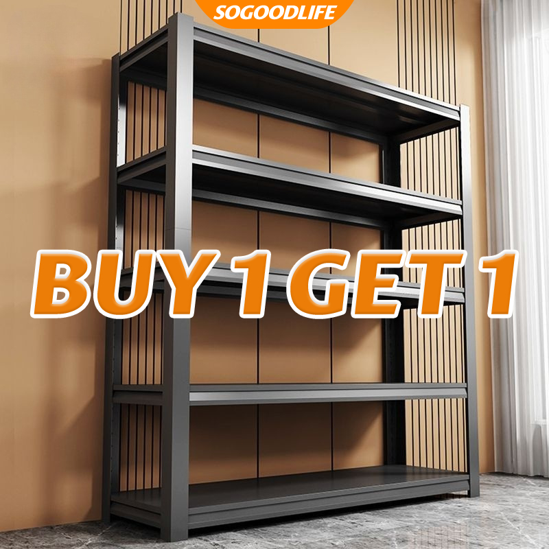 【BUY 1 GET 1】Metal Rack Organizer Layer Boltless Rack Shelves Heavy ...