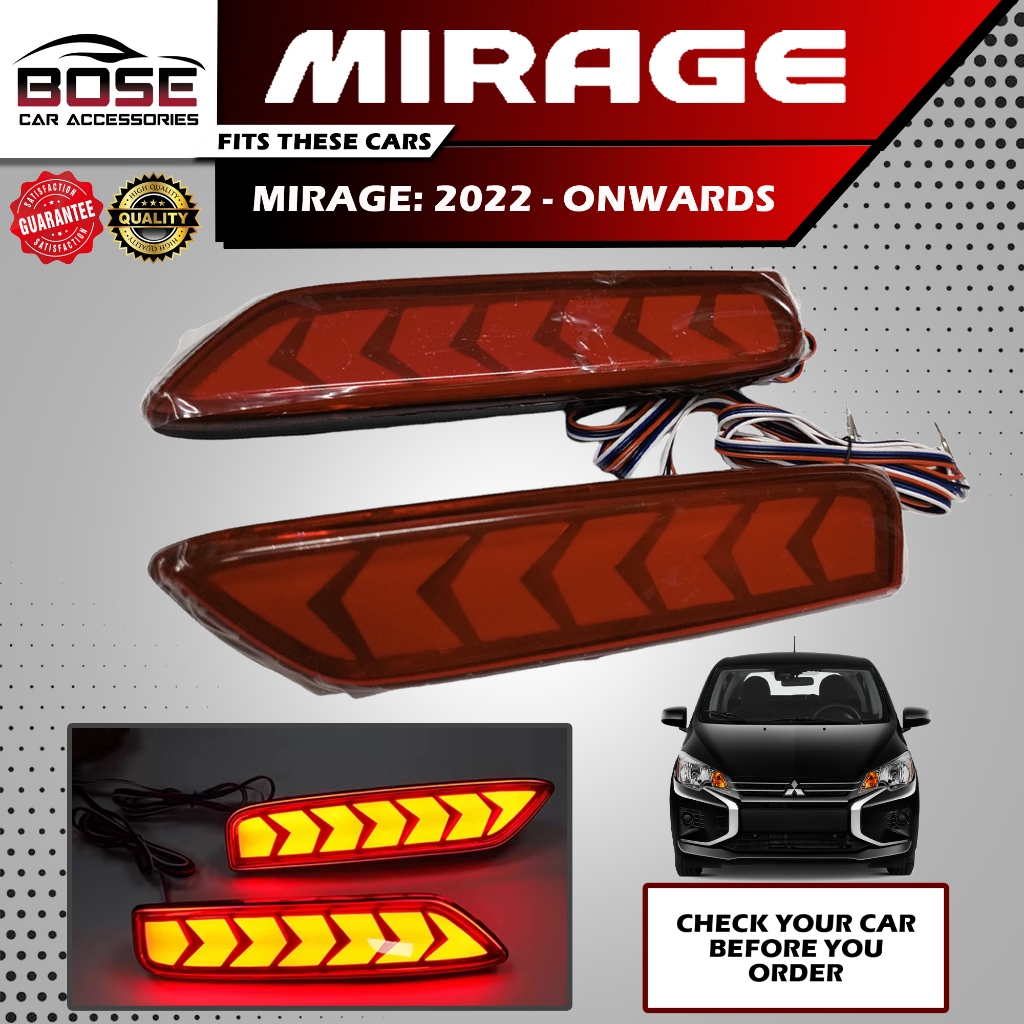 Rear Bumper Light Mitsubishi Mirage G4 2022 2023 Onwards Arrow LED ...