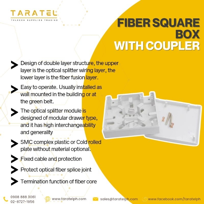 (Tool) FTTD Wall Box (Fiber Square Box with coupler ODF) | Shopee ...