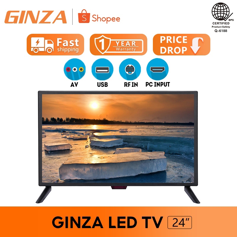 GINZA 24 Inch TV Ultra Slim Flat Screen TV | Shopee Philippines