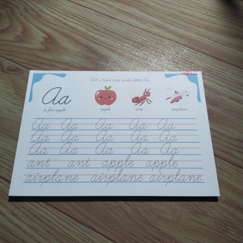 CURSIVE PAD LETTERS NUMBERS SHAPES COLORS FOR KIDS AND GRADE SCHOOL ...