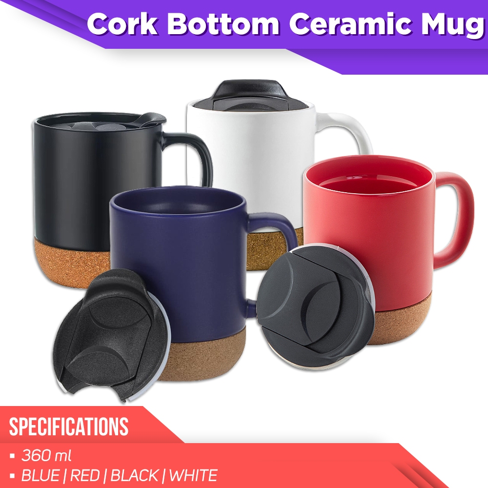 Cork Bottom Ceramic Mug 360ml | Shopee Philippines