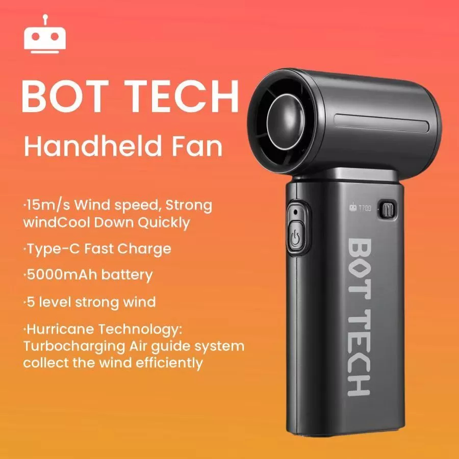 Handheld Fan Life9 Mini Portable Jet Fan Rechargeable USB Fans With 5 ...