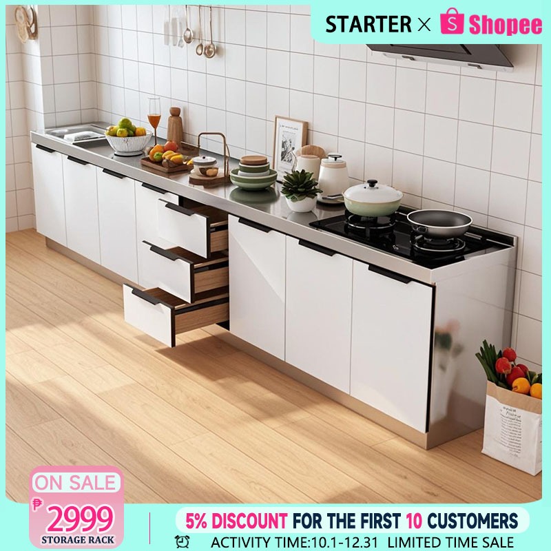 STARTER Kitchen Sink Cabinet Kitchen Simple Cabinet Household Stove ...