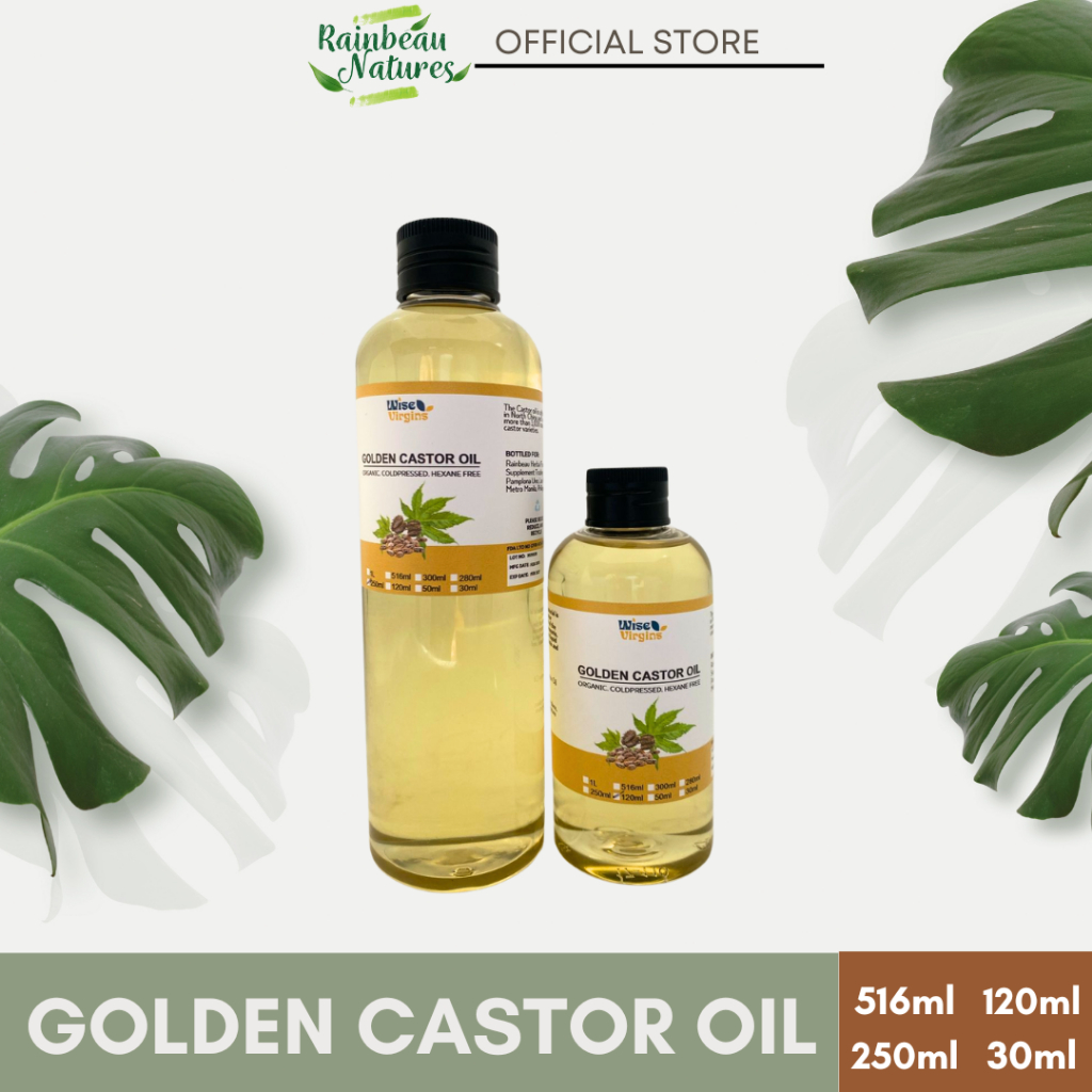 Pure Organic Golden Castor Oil Cold Pressed Natural exp APR 2027 ...
