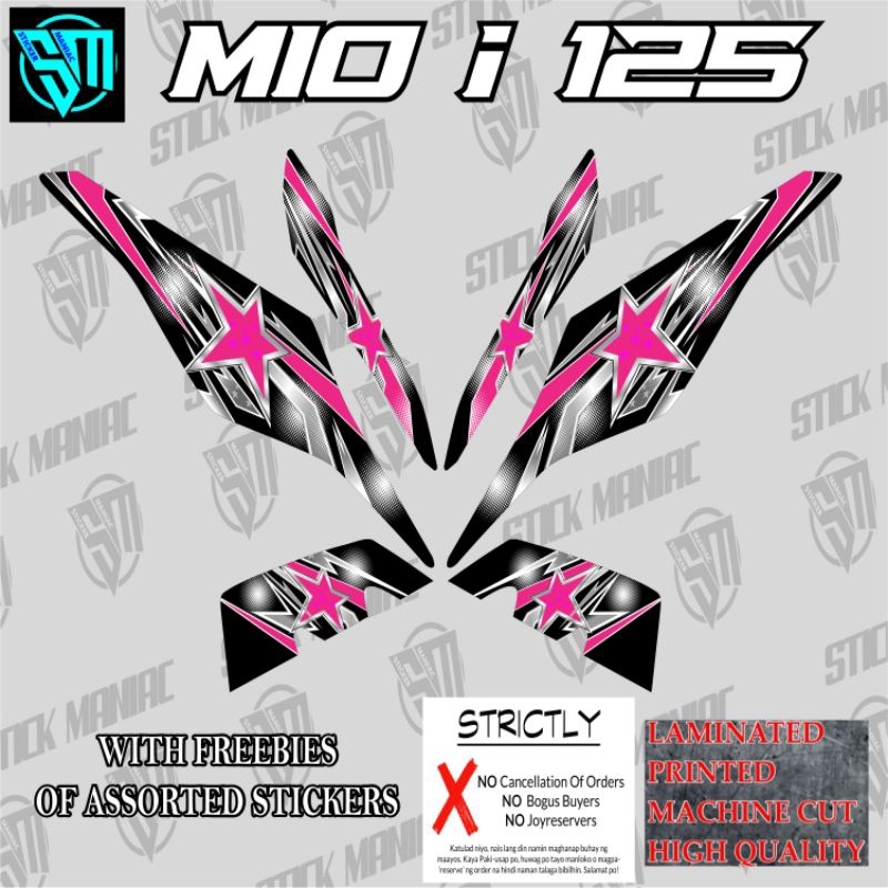 Mio I 125 indo star decals,indo concept | Shopee Philippines