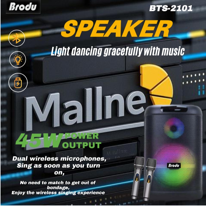 Brodu BTS series Portable Bluetooth Karaoke Speaker With Rechargeable ...