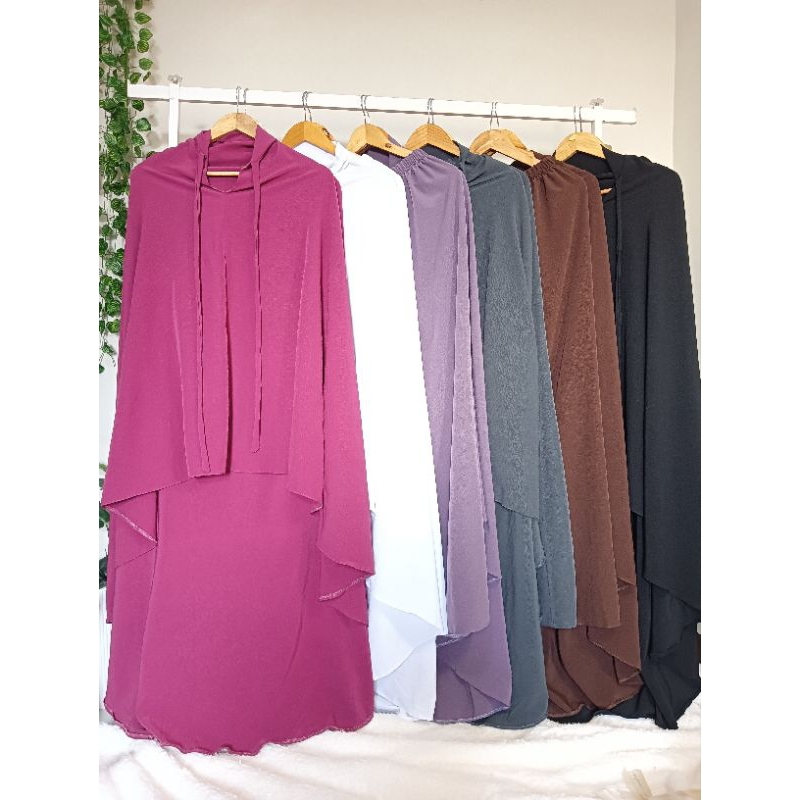 Imanah Rahimah Longback Mukna Set Plain and Printed | Shopee Philippines