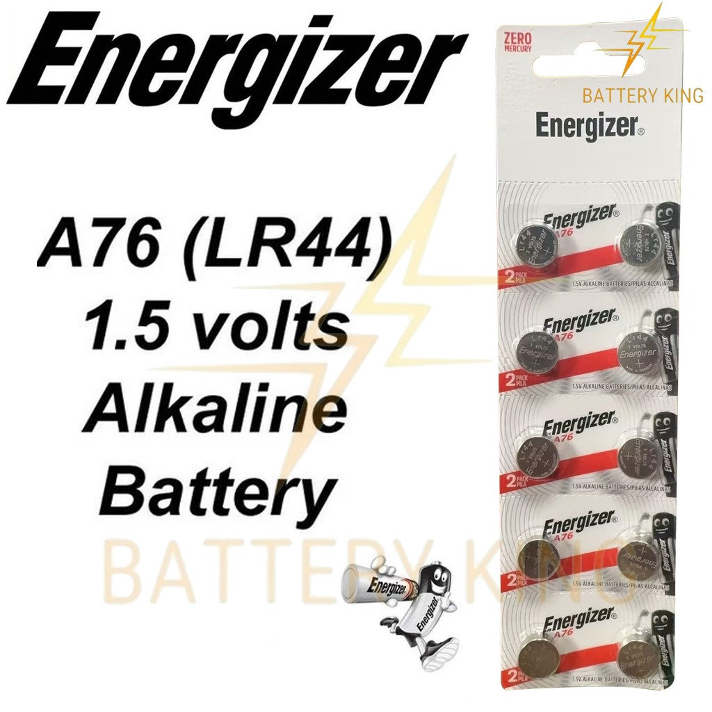 Energizer Battery Coin A76/LR44 A76BP2 | Shopee Philippines