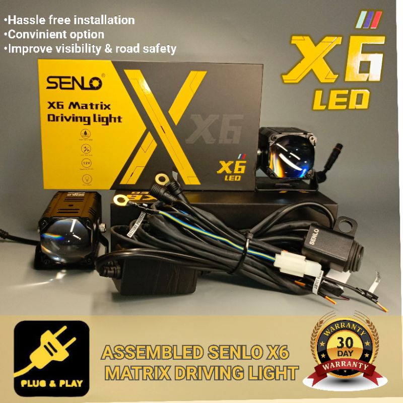 PLUG AND PLAY SENLO X6 100 WATTS MATRIX DRIVING LIGHT | Shopee Philippines