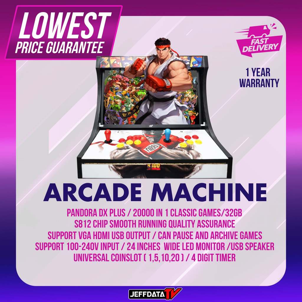 PISONET ARCADE MACHINE RETRO TABLE TOP PANDORA DX 20K CLASSIC GAMES ...