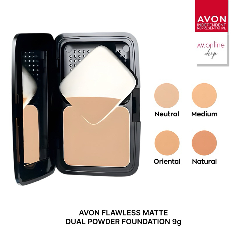 AVON Flawless True Matte Dual Powder Foundation 9g | Shopee Philippines