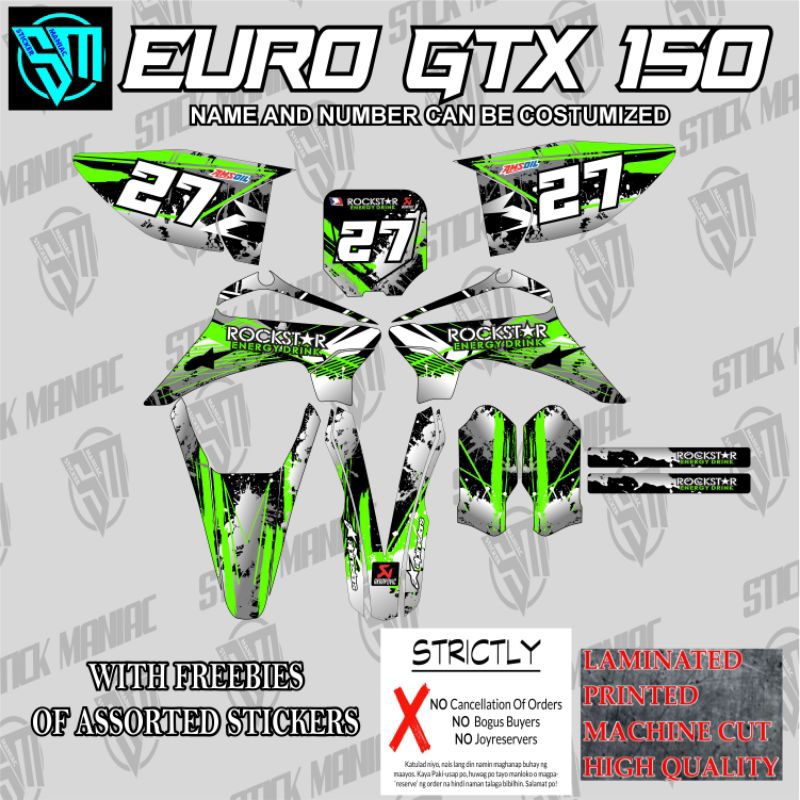 Euro gtx 150 costumized Laminated decals sticker | Shopee Philippines