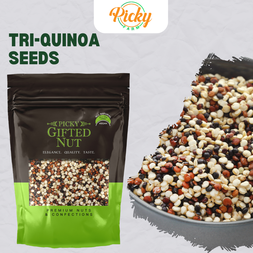 Tricolor Quinoa, 435g Premium Blend of White, Red & Black Quinoa for ...