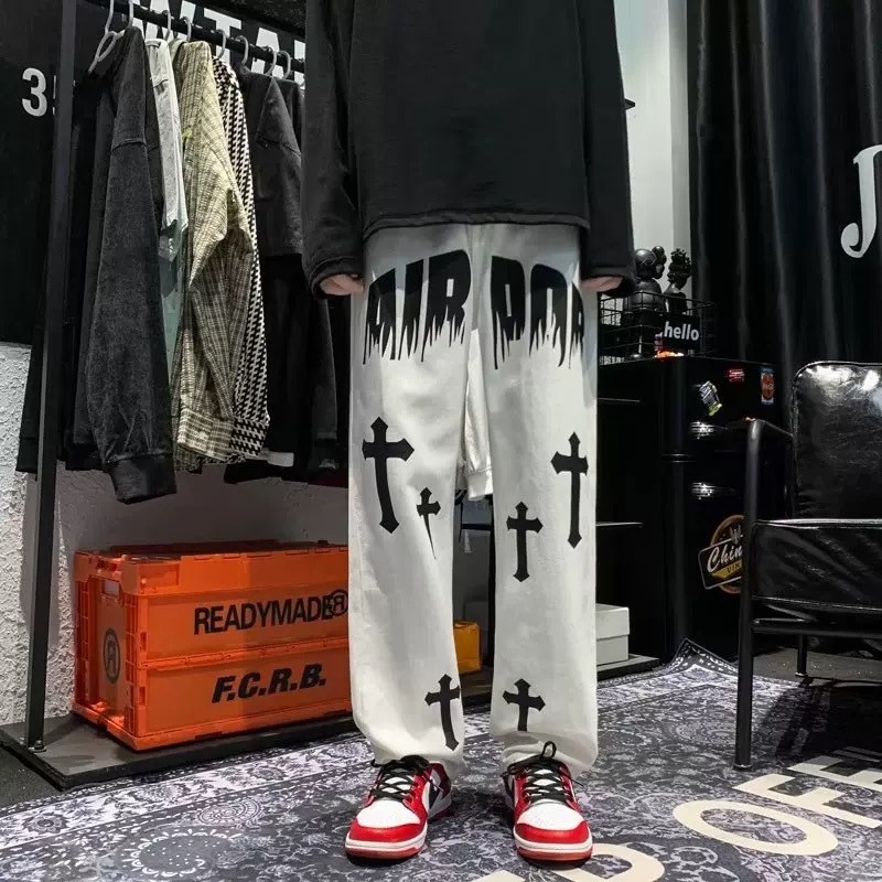 Pants For Men Baggy Y2k Pants Hiphop Cross Pants HiphopGeng Geng Pants ...