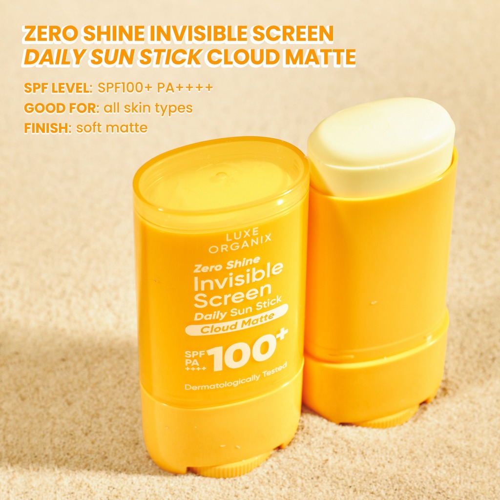spf 100 Luxe Organix Zero Shine Invisible Screen Daily Sun Stick 17g ...