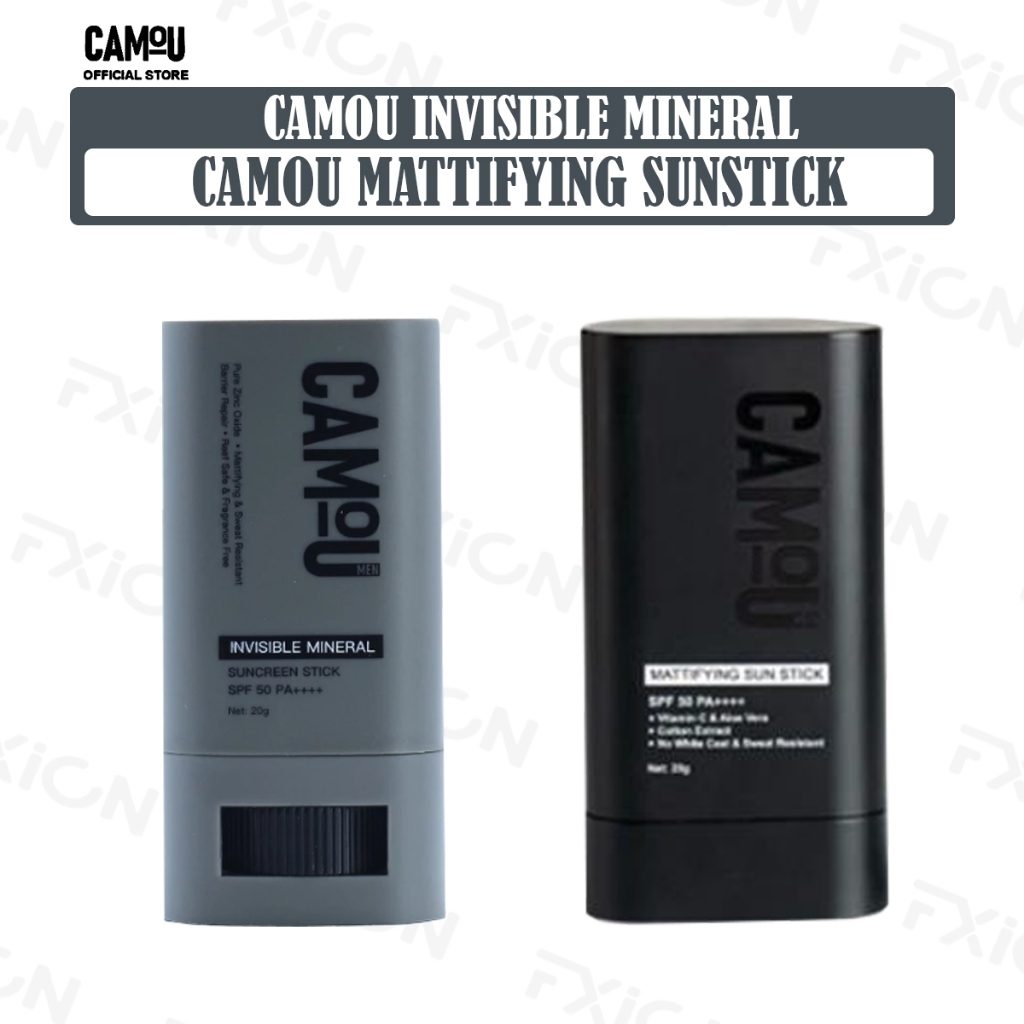 Camou Men's Mattifying Sun Stick 20g with SPF 50 PA+++ Oil Control ...