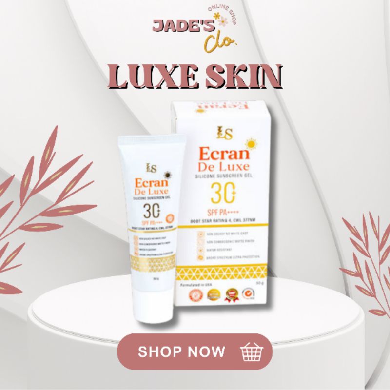 Luxe Skin Ecran De Luxe Sunscreen Gel SPF 30 Non Greasy No White Cast ...