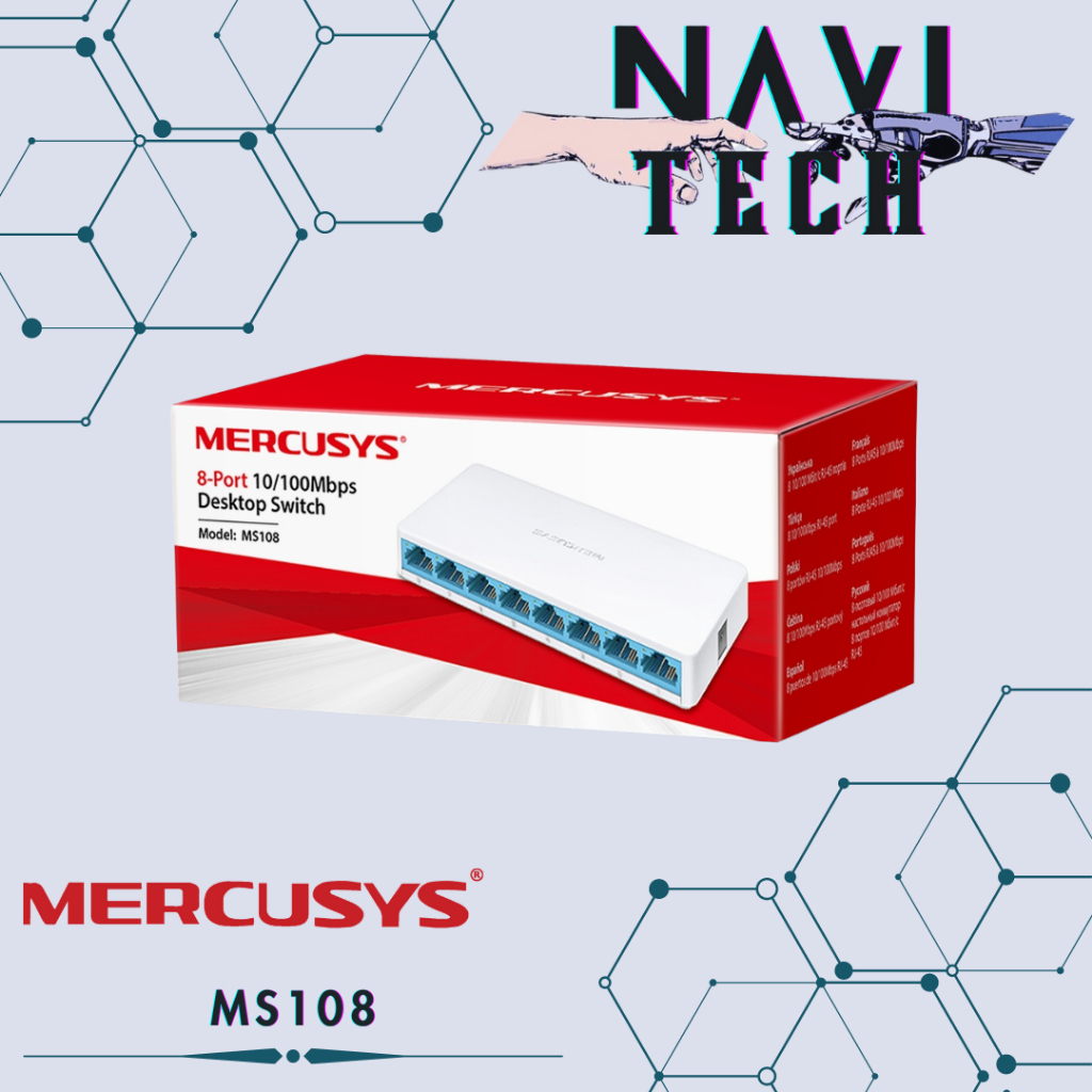 Mercusys MS108 8-Port 10/100Mbps Desktop Switch | Shopee Philippines