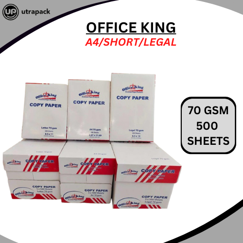 OFFICE KING COPY PAPER / 70GSM/500 SHEETS/ A4/SHORT/LEGAL | Shopee ...