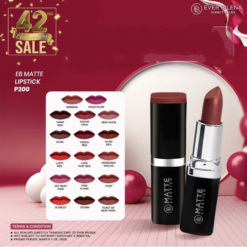 Ever Bilena Matte Lipstick 3.6g | Shopee Philippines