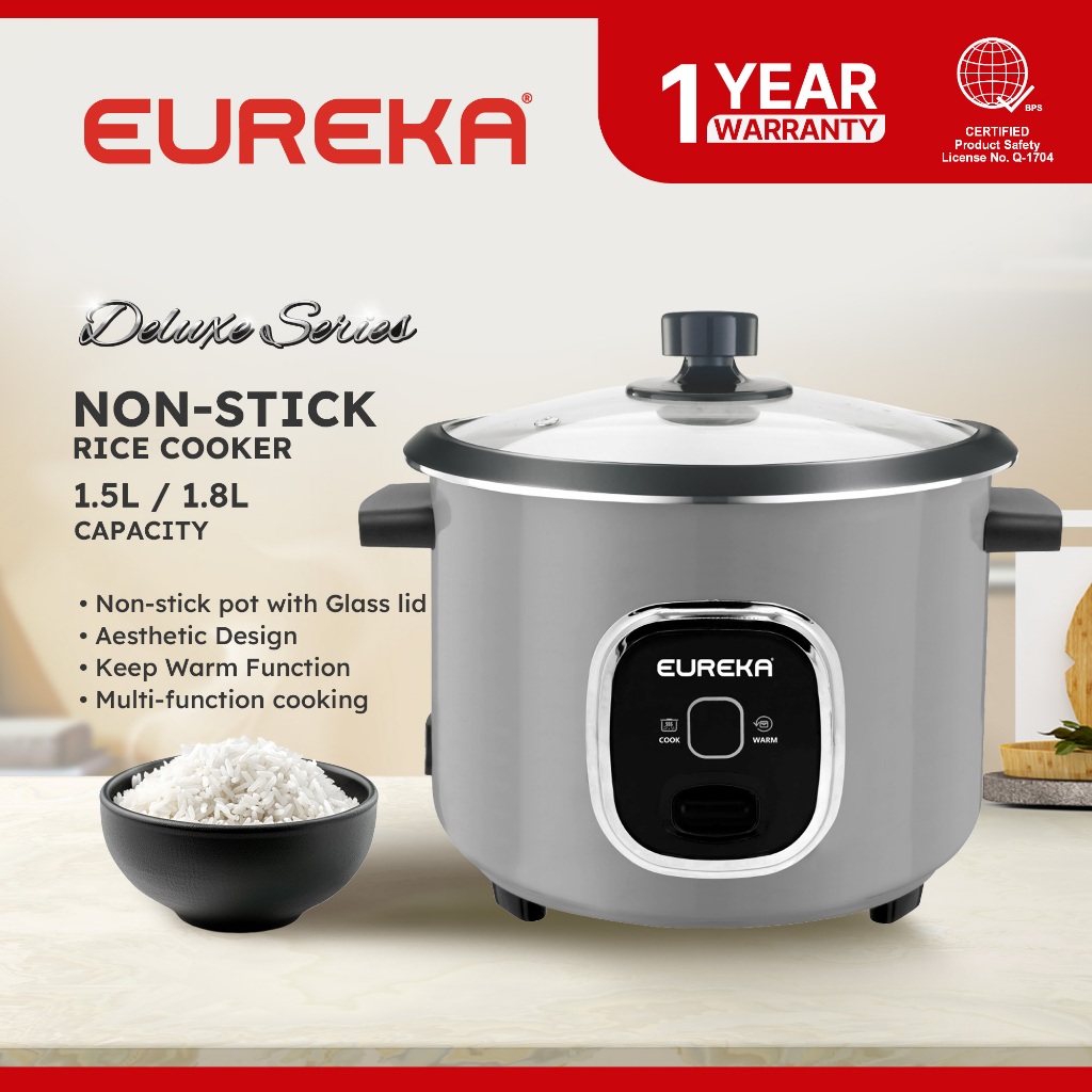 Eureka ERC 1.5/1.8 L G (Non-Stick Rice Cooker) - Perfect for Cooking Rice | Shopee Philippines