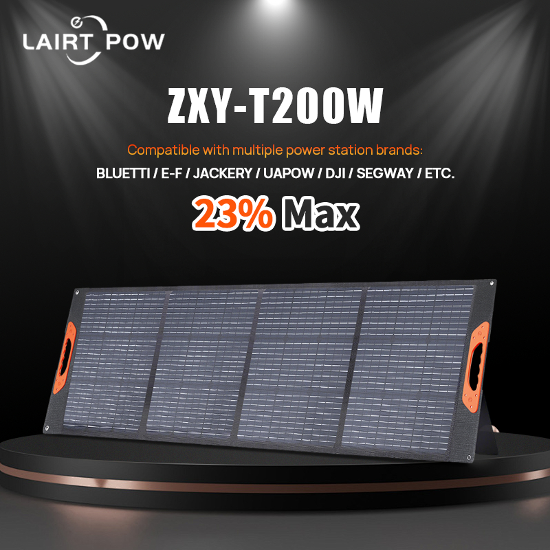 【New】LAIRTPOW ZXY-T200W Portable 200W Solar Panel for Bluetti/Jackery/E ...