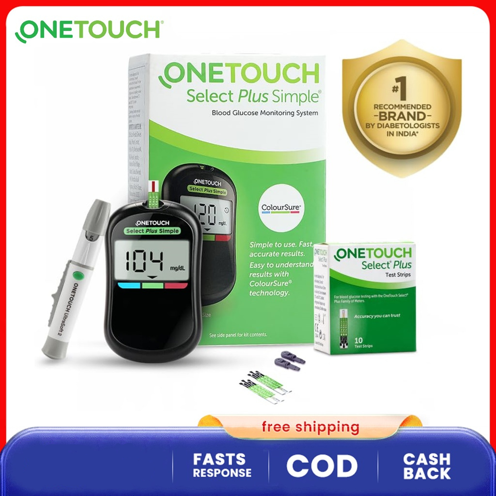 One Touch Select Plus Simple Glucometer Machine or One Touch Select ...