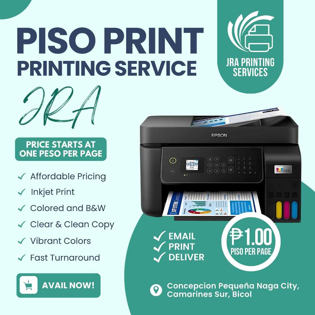 PISO Print: Document Printing Service Colored and B&W (PM MUNA BAGO ...
