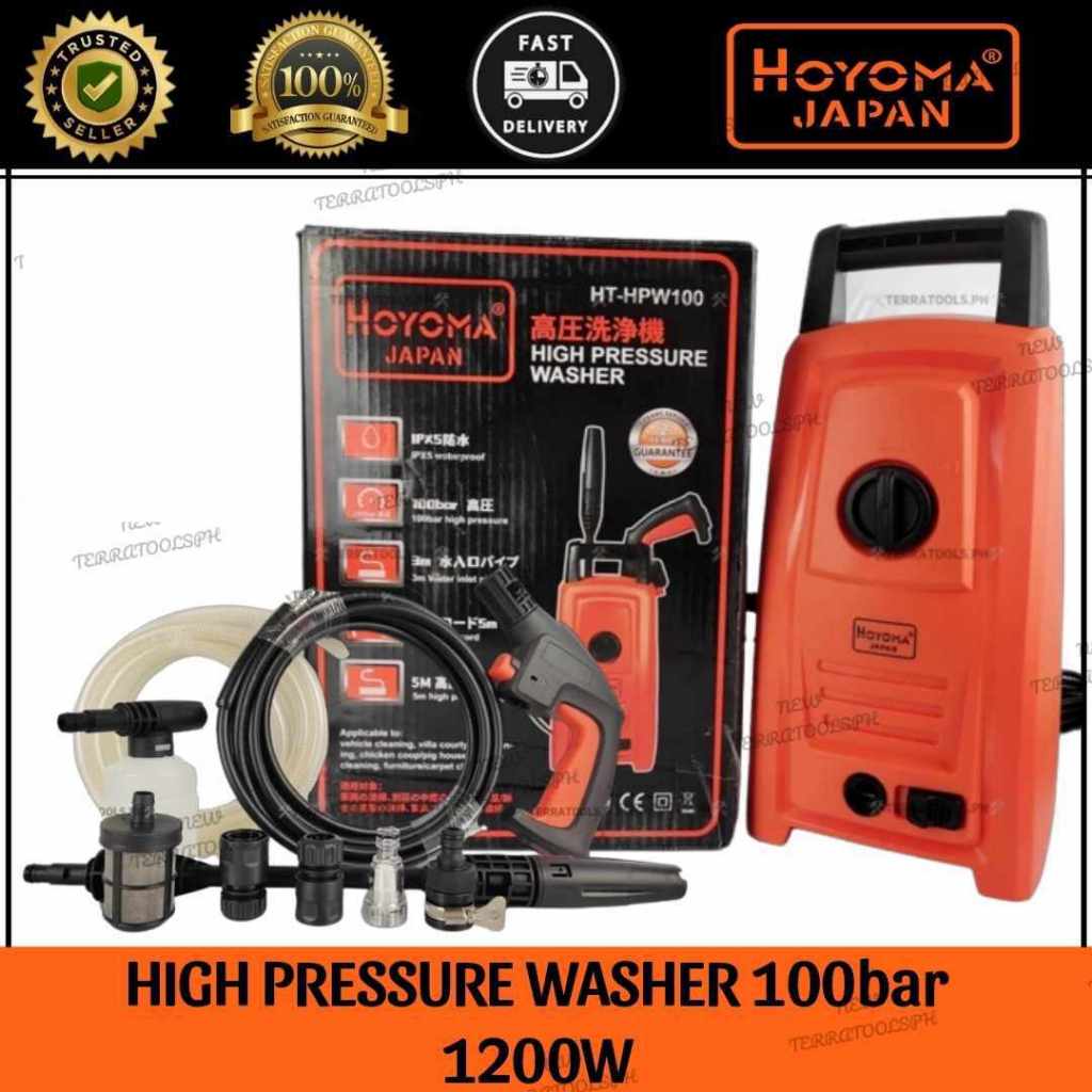 HOYOMA Japan 100Bar/1200W High Pressure Washer HT-HPW100 | Shopee ...
