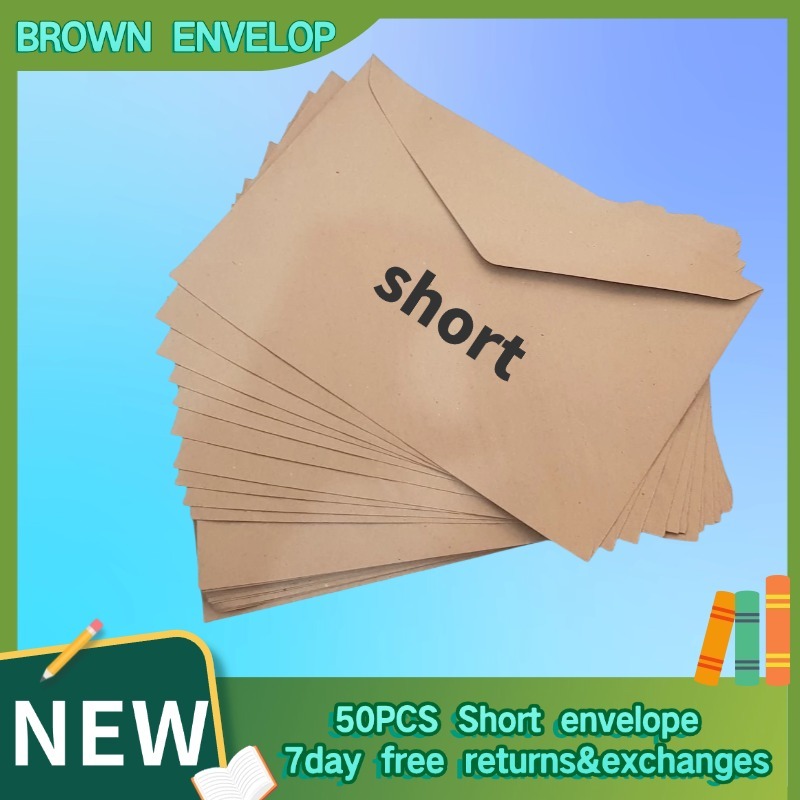 50PCS SHORT BROWN ENVELOP OFFICE & SCHOOL SUPPLIES（9*12cm） | Shopee ...