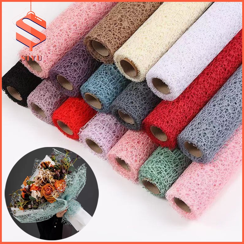 Flower Wrapping Gauze Mesh Fabric Wrapping Paper Mother's Day Valentine ...