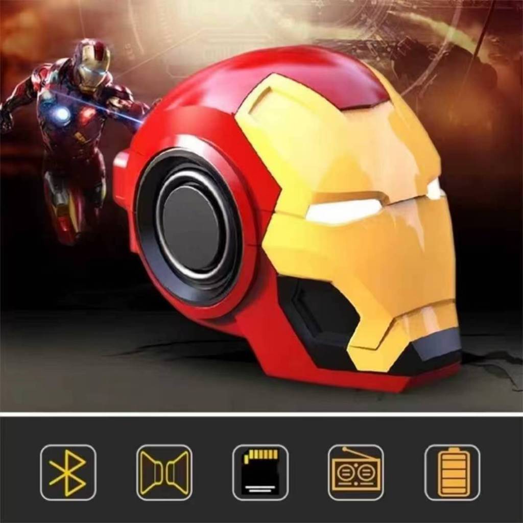 Wireless Bluetooth Iron Man Speaker Soundbar Hifi 360 Bass Cartoon ...