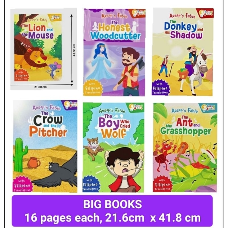 New! BIG, JUMBO BOOKS Aesop's Fables English-Filipino | Shopee Philippines