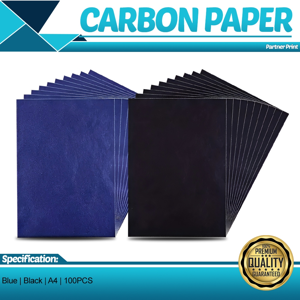 Multi Purpose Carbon Paper A4 Size Black & Blue A4 Size | Shopee ...