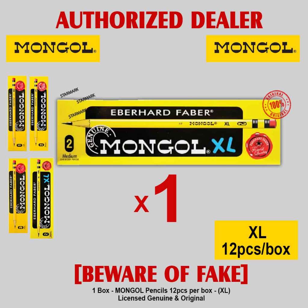 Mongol Pencil XL JUMBO Pencils #2 Medium 12pcs per box Pens AUTHENTIC ...