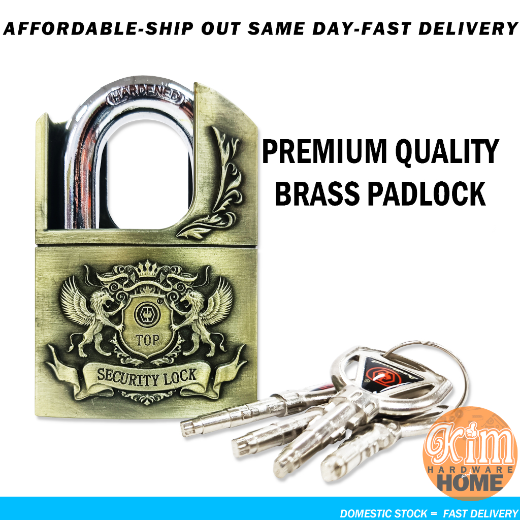 KIM Premium Quality Brass Padlock Security Lock Kandado | Shopee ...