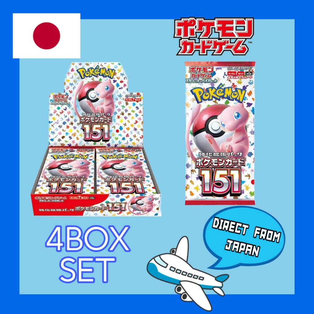 Pokemon 151 Booster Box SEALED SV2A 2023 4BOX set Japanese Scarlet & Violet | Shopee Philippines