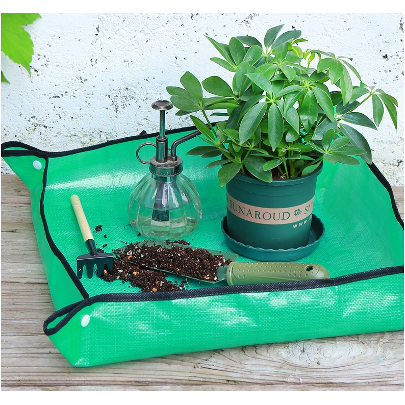 LHK 1pc Plant Repotting Mat, Foldable & Leak-Proof Transplanting Tarp ...