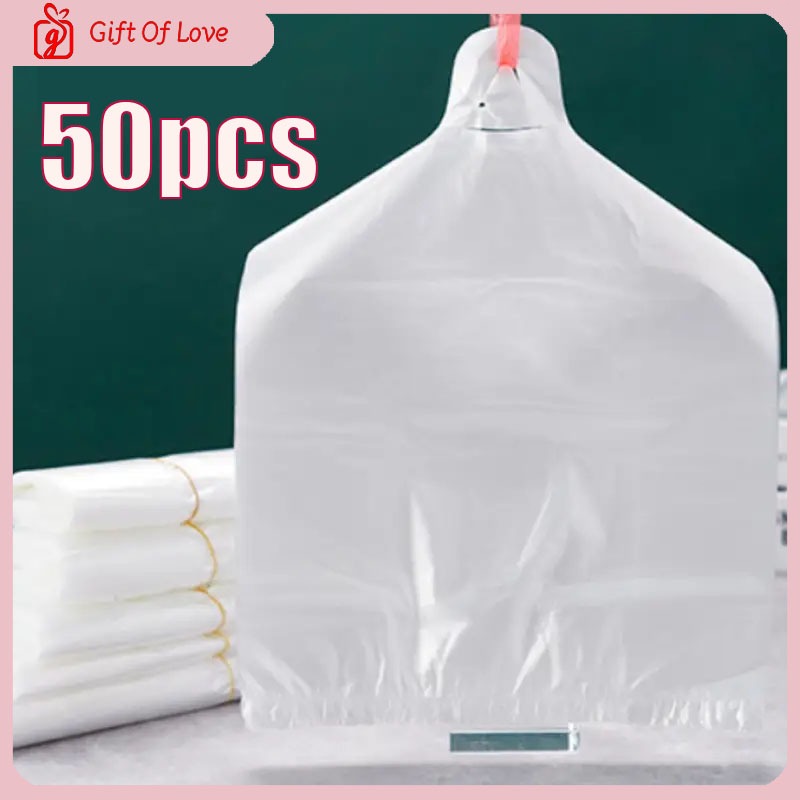 Food Container Packaging Bag Foldable Handbag Transparent Vest Bag ...