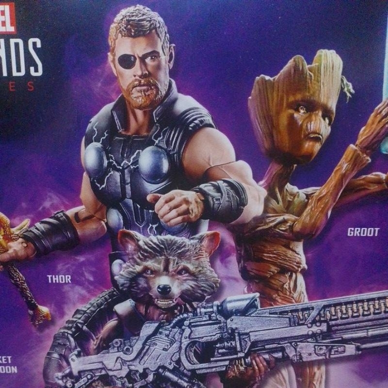 Thor Groot Rocket Marvel Legends 3 pack hasbro Avengers Infinity War ...
