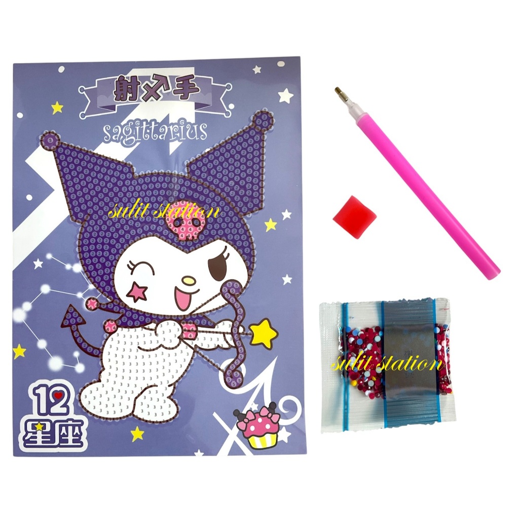 SANRIO DIY POMPOMPURIN CINNAMOROLL KUROMI MY MELODY PAINTING DIAMOND ...