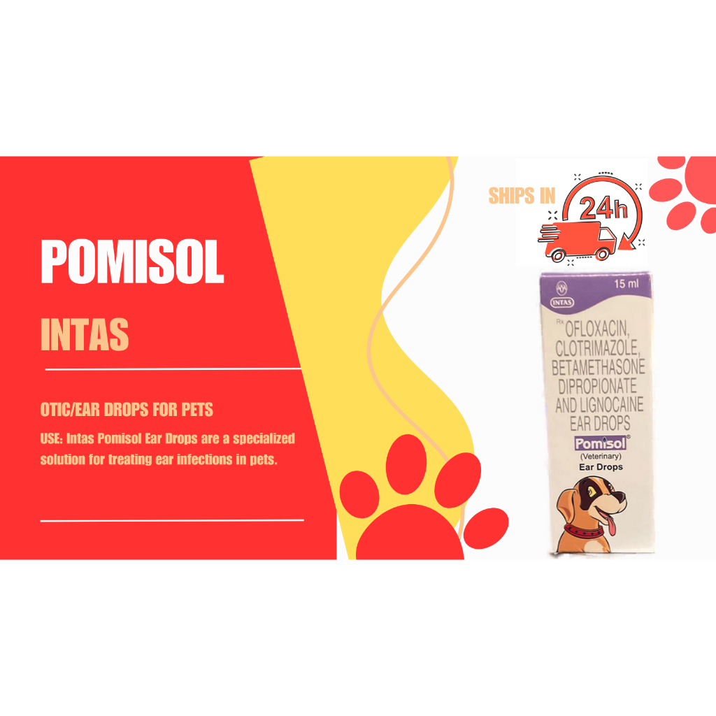 Intas Pomisol Ear Drops for Dogs & Cats 15ml Otic - Ear Drops | Shopee ...
