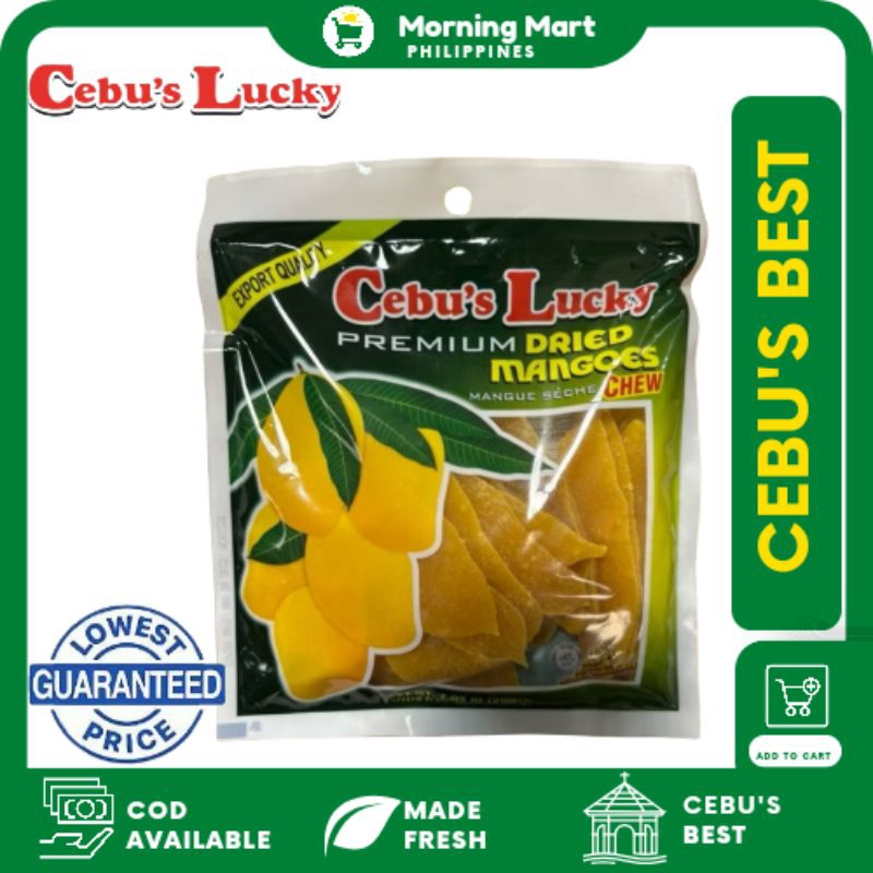 Cebu's Lucky Dried Mango Chew 200grams | Cebu Best Delicacies | Shopee ...