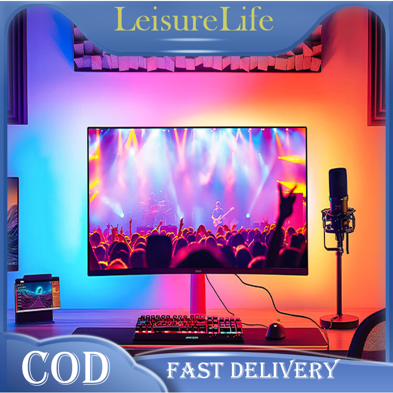 Computer Monitor Screen Ambient Backlight Color Real-Time Sync LED ...